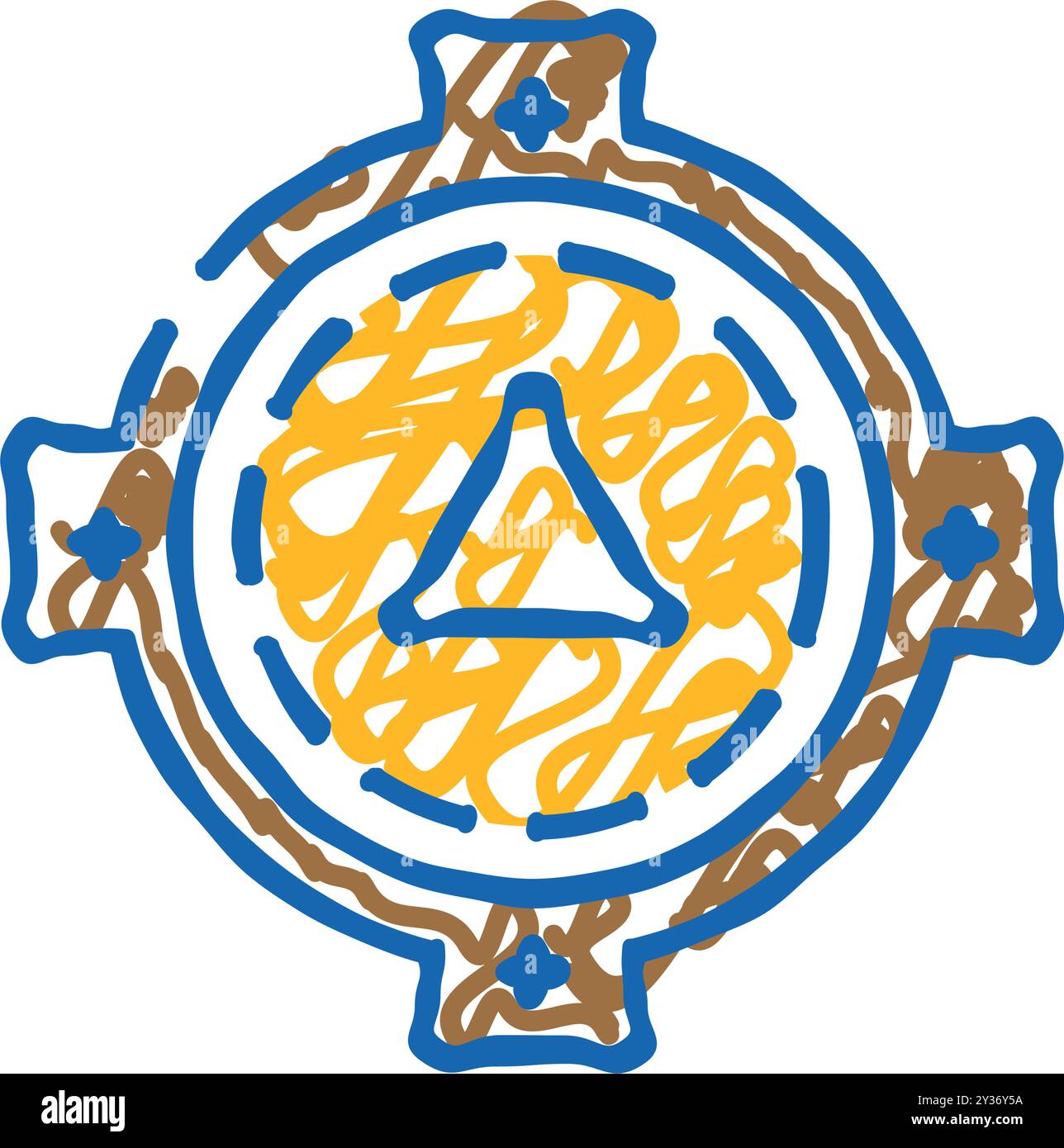 survey marker civil engineer icon doodle illustration Stock Vector ...