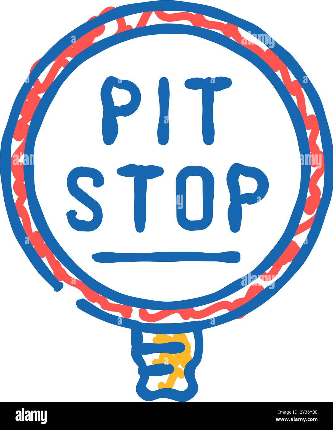 pit stop vehicle speed auto icon doodle illustration Stock Vector Image ...
