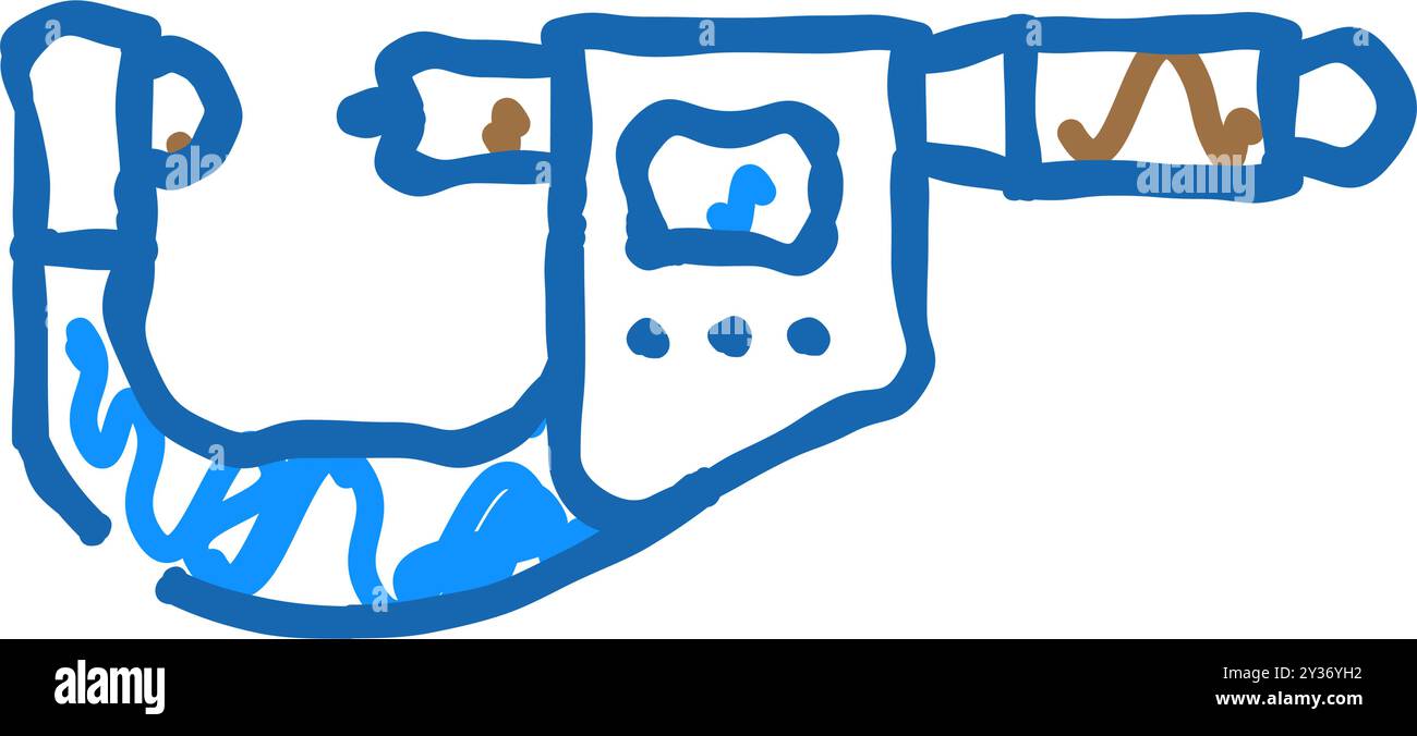 precision measuring manufacturing engineer icon doodle illustration ...