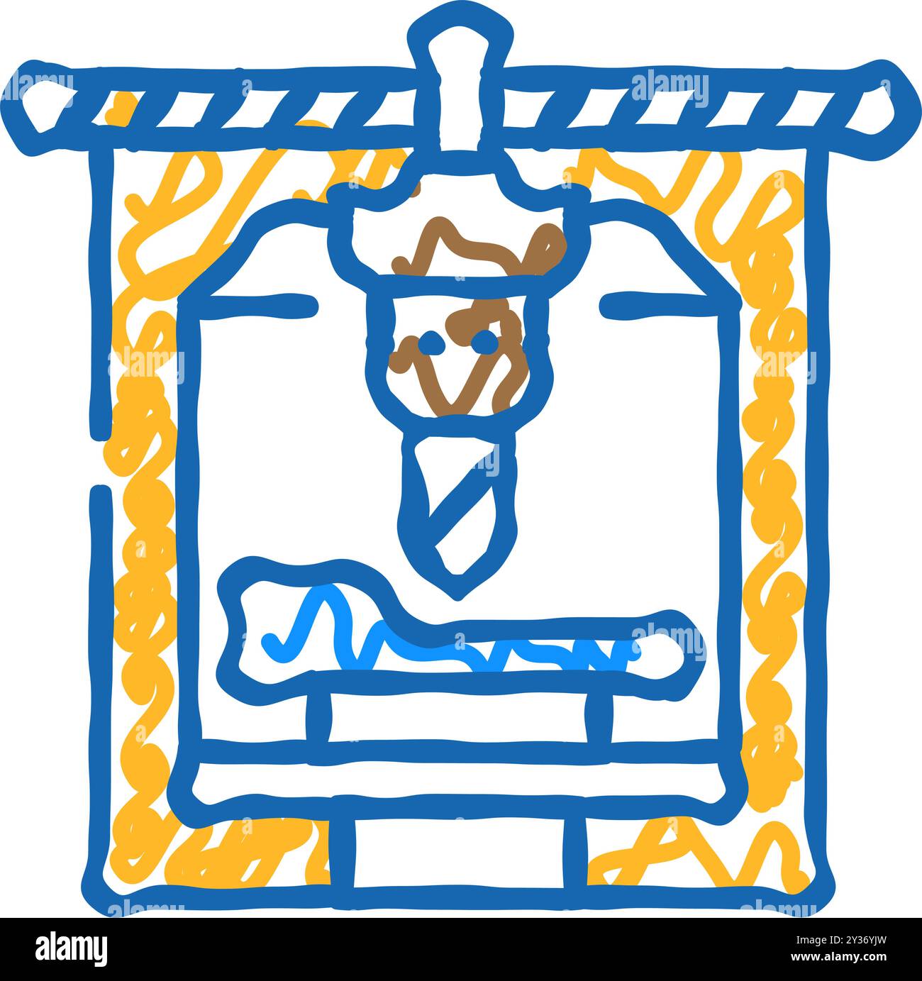 machine tooling mechanical engineer icon doodle illustration Stock ...