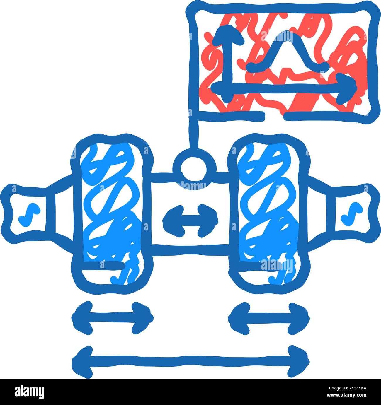 tolerance analysis mechanical engineer icon doodle illustration Stock ...