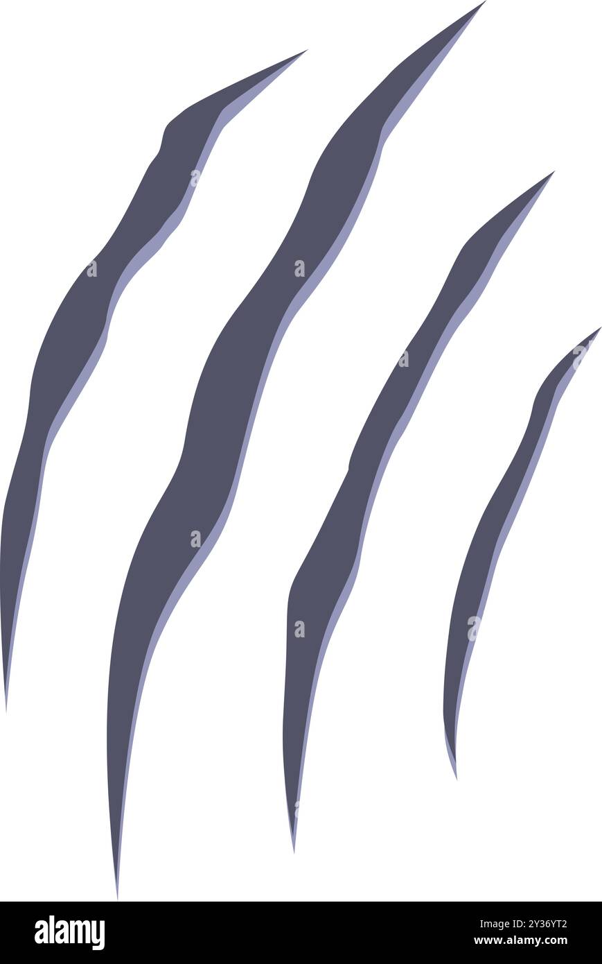 Four sharp claw marks are slashing through a blank space, suggesting ...