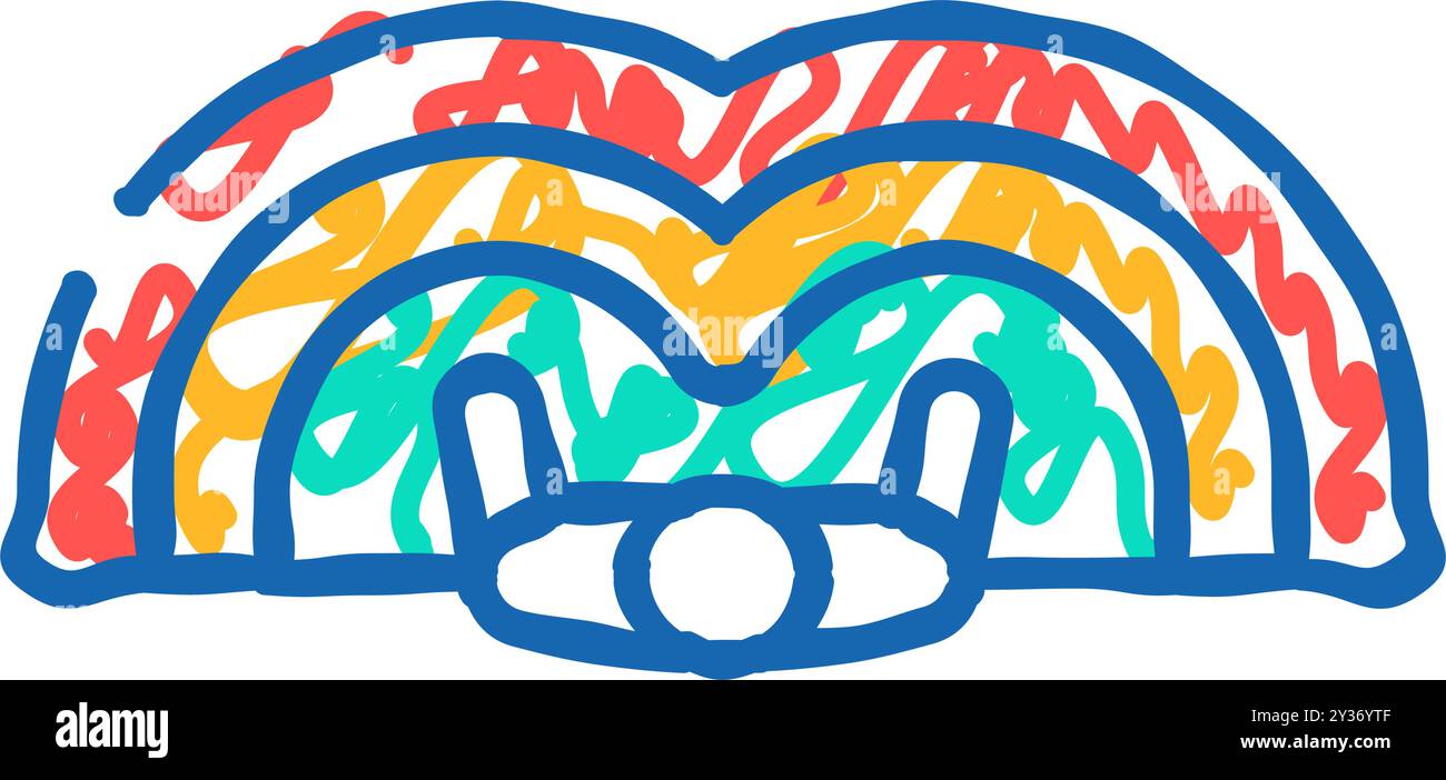 ergonomics principles mechanical engineer icon doodle illustration ...
