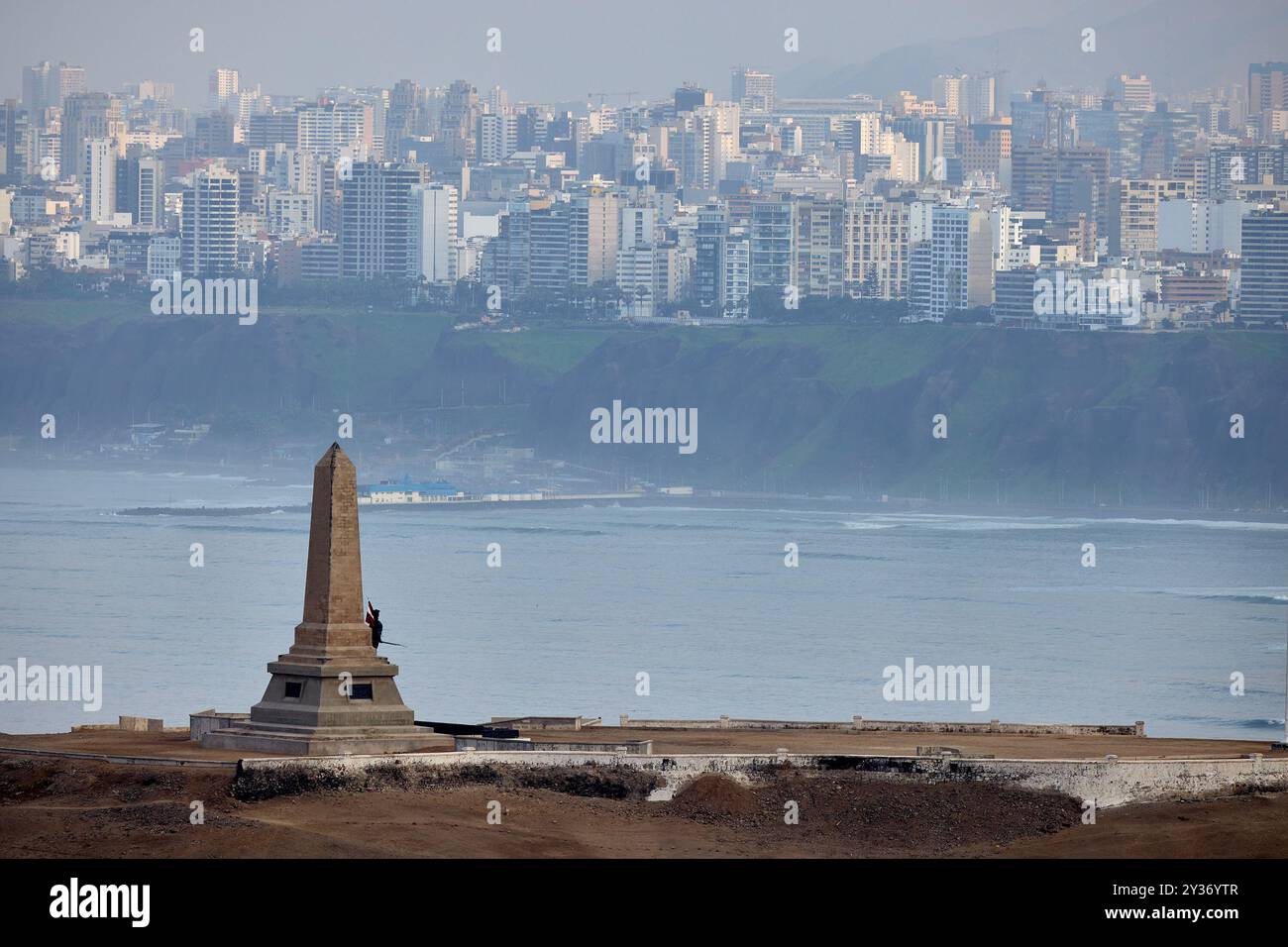 VIEW OF LIMA FROM EL MORRO SOLAR Stock Photo - Alamy