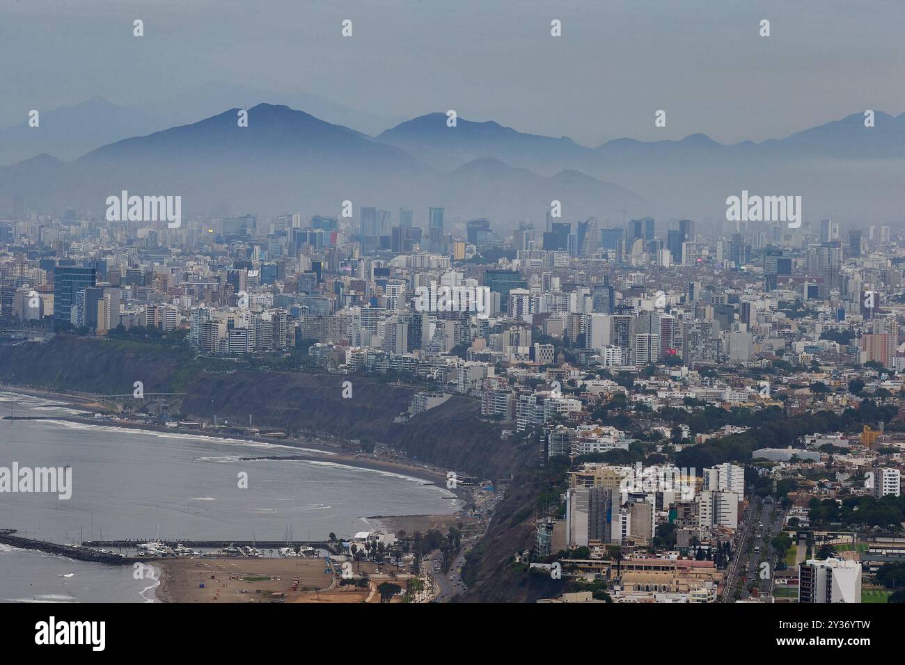 VIEW OF LIMA FROM EL MORRO SOLAR Stock Photo - Alamy