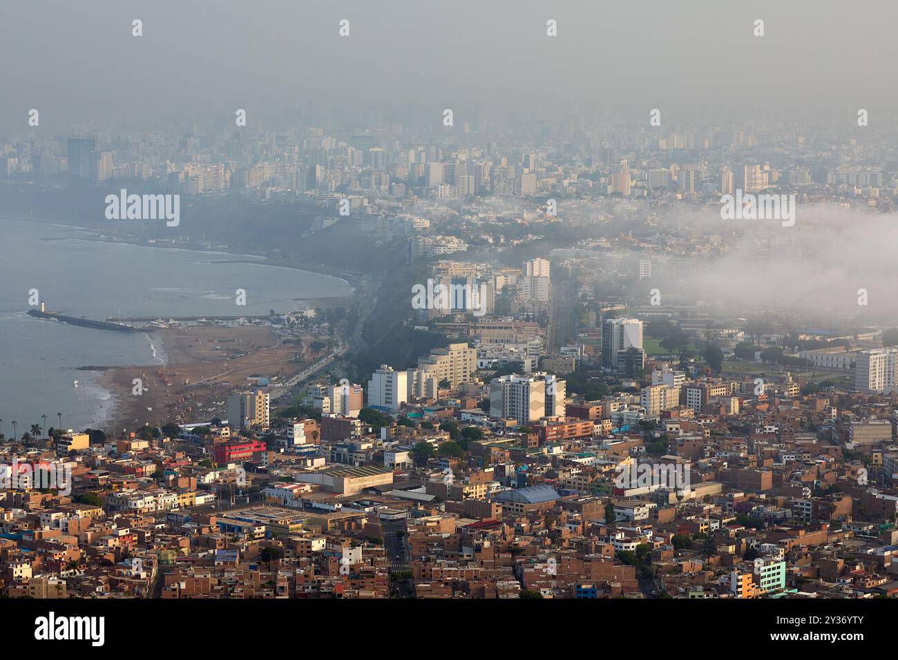 VIEW OF LIMA FROM EL MORRO SOLAR Stock Photo - Alamy