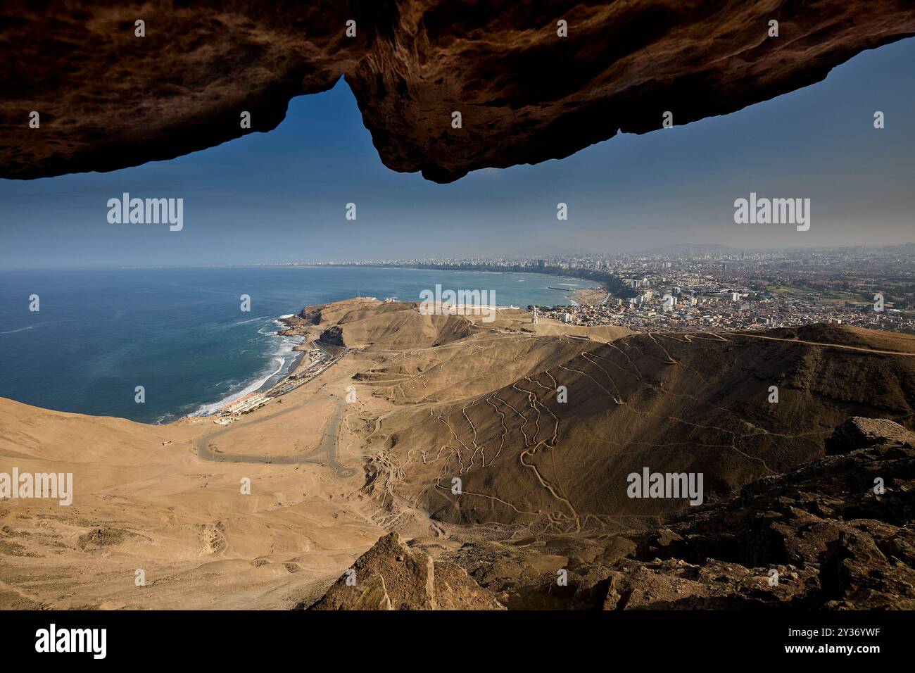 VIEW OF LIMA FROM EL MORRO SOLAR Stock Photo - Alamy