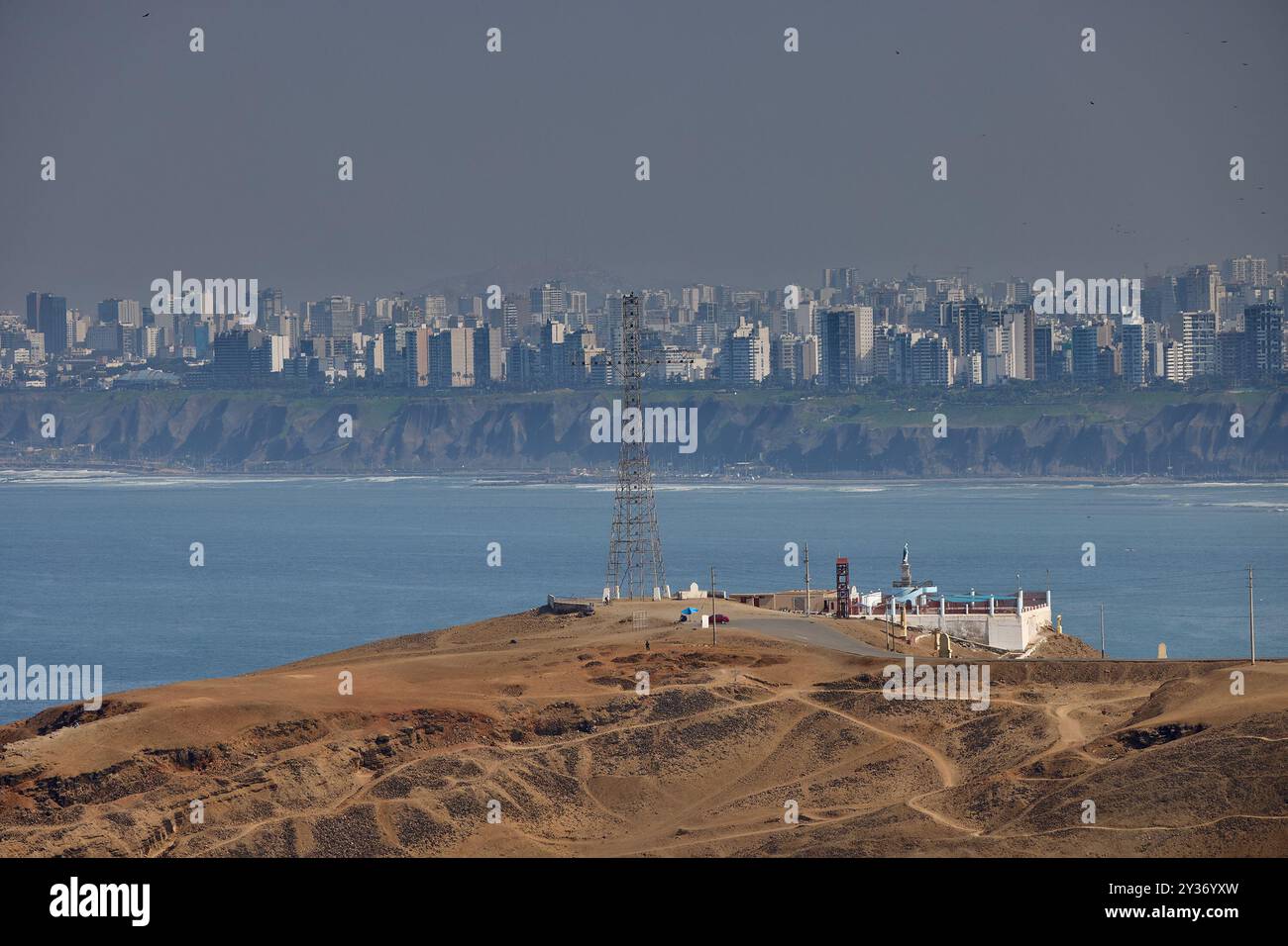 VIEW OF LIMA FROM EL MORRO SOLAR Stock Photo - Alamy
