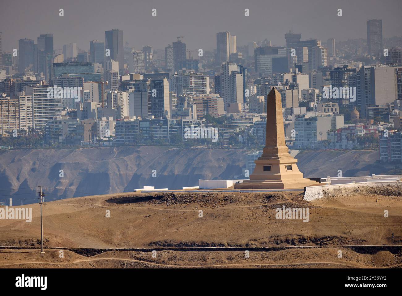 VIEW OF LIMA FROM EL MORRO SOLAR Stock Photo - Alamy