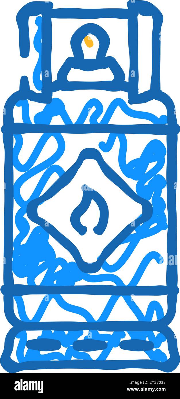 cylinder gas service icon doodle illustration Stock Vector Image & Art ...