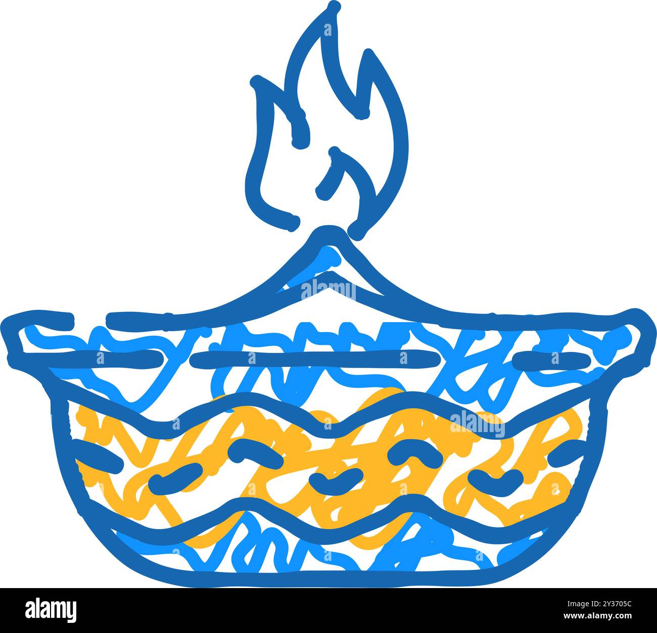 diya lamp hinduism icon doodle illustration Stock Vector Image & Art ...