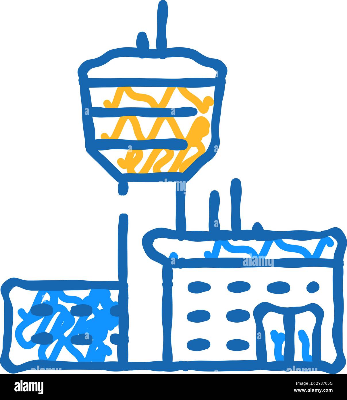 flight control aeronautical engineer icon doodle illustration Stock ...