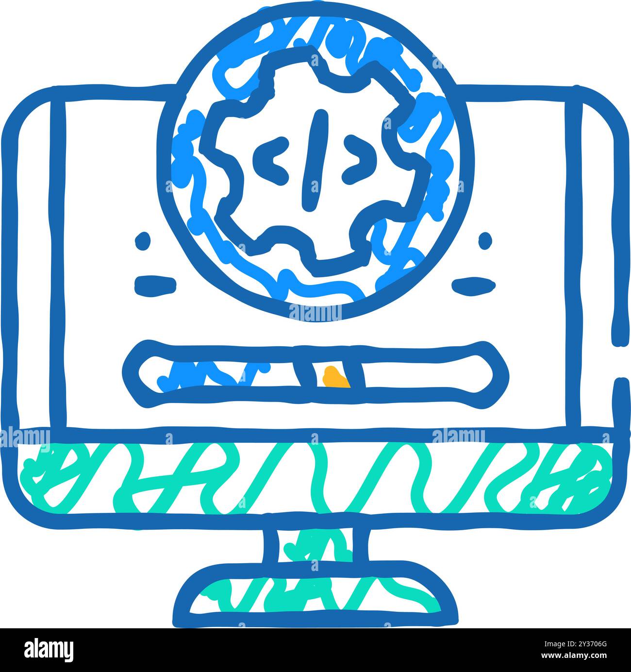 software maintenance icon doodle illustration Stock Vector Image & Art ...