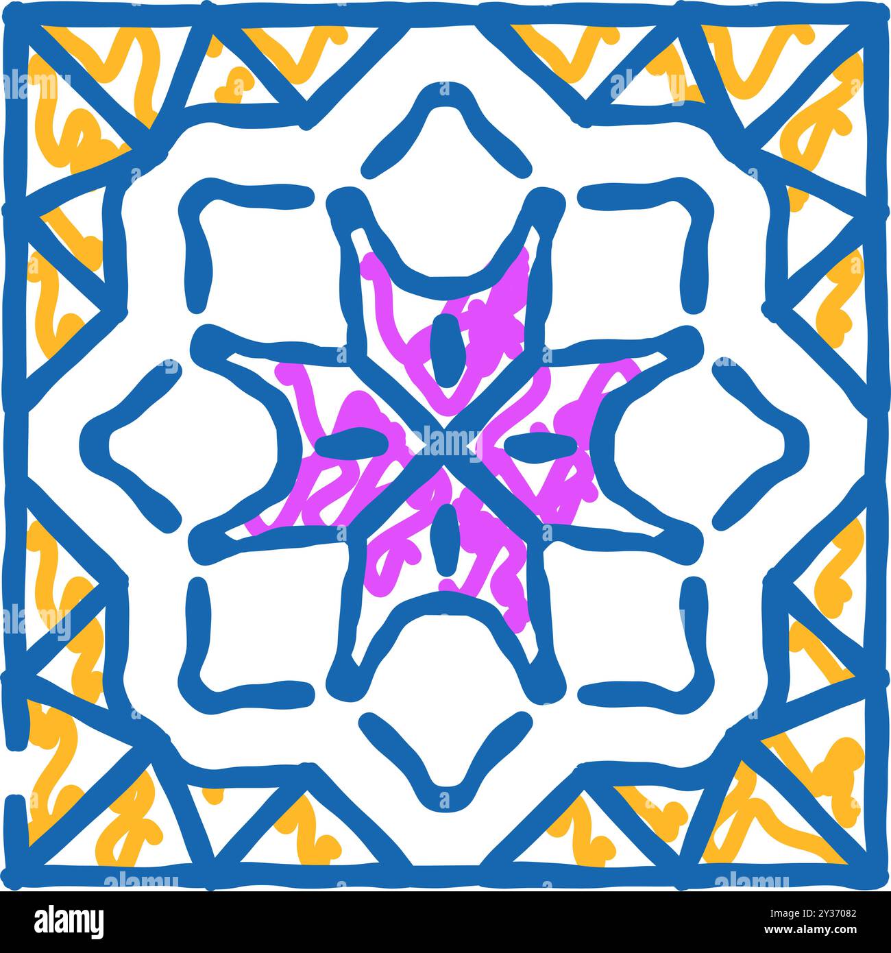 islamic geometric pattern icon doodle illustration Stock Vector Image ...