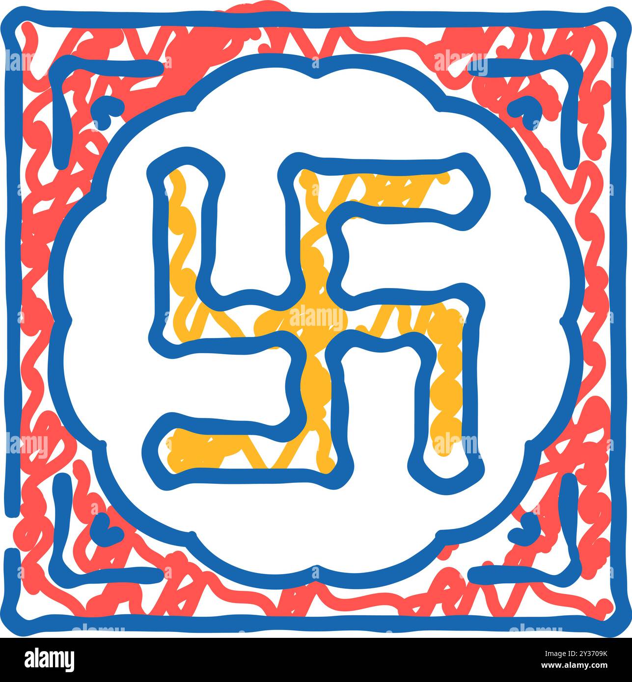 swastika hinduism icon doodle illustration Stock Vector Image & Art - Alamy