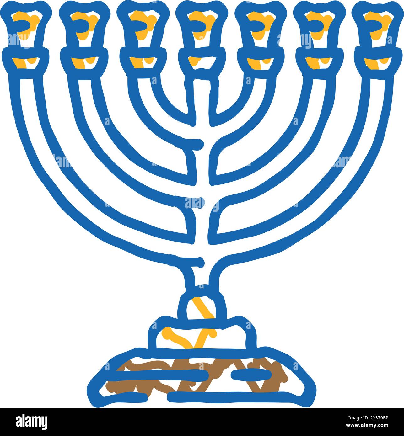 menorah jewish icon doodle illustration Stock Vector Image & Art - Alamy