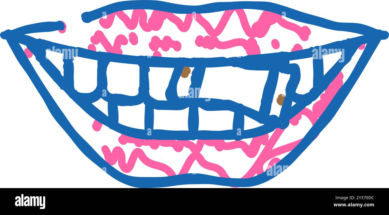 snus nicotine mouth icon doodle illustration Stock Vector Image & Art ...