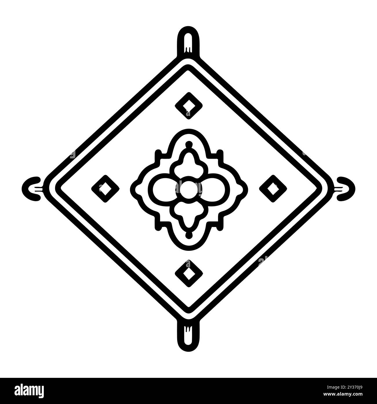carpet icon or modern line symbol. Vector line art and icon design with ...