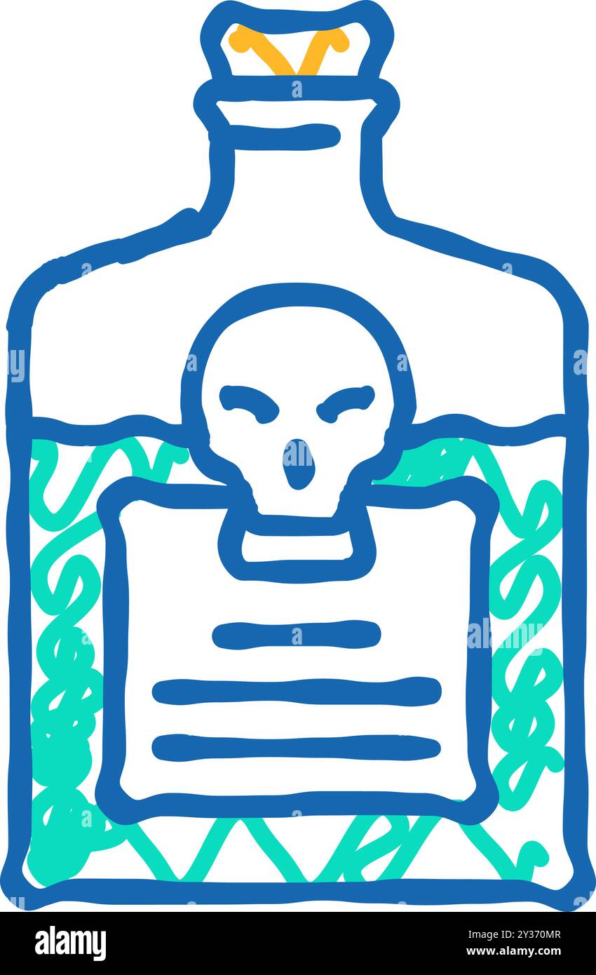 poison nicotine tobacco icon doodle illustration Stock Vector Image ...