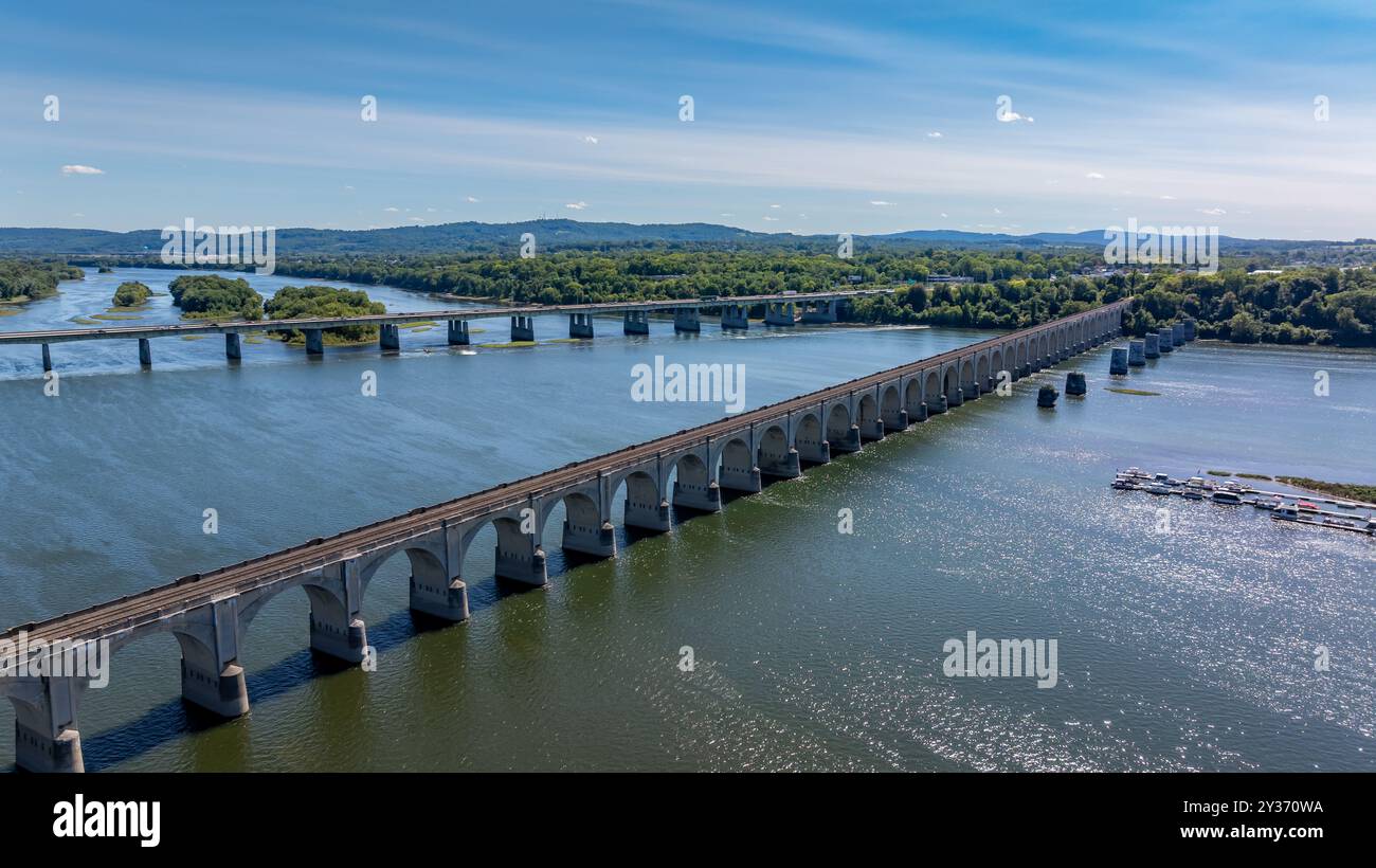 Late summer, early fall aerial, drone, photo of the Harrisburg ...
