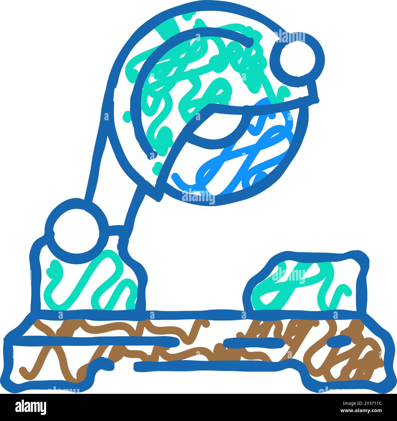 cutting tool manufacturing engineer icon doodle illustration Stock ...