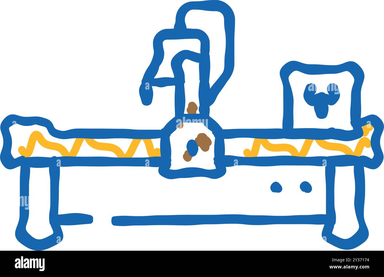 cnc machine manufacturing engineer icon doodle illustration Stock ...