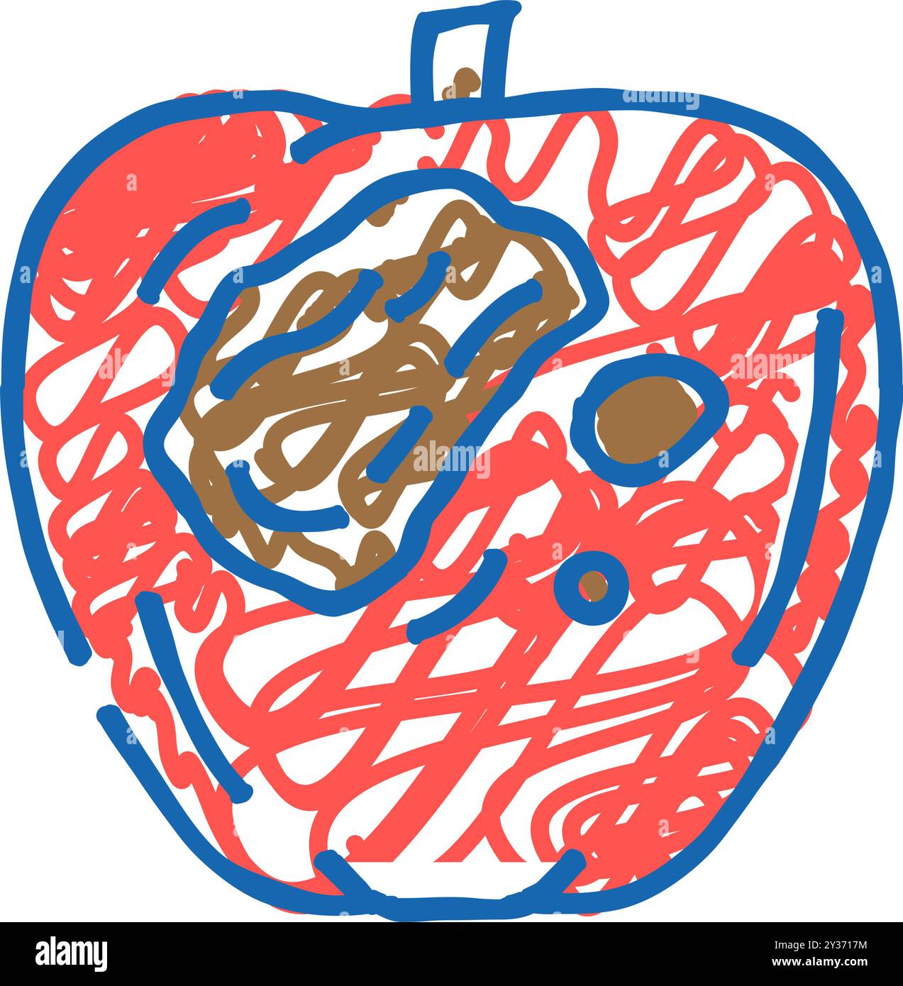 apple rotten food icon doodle illustration Stock Vector Image & Art - Alamy