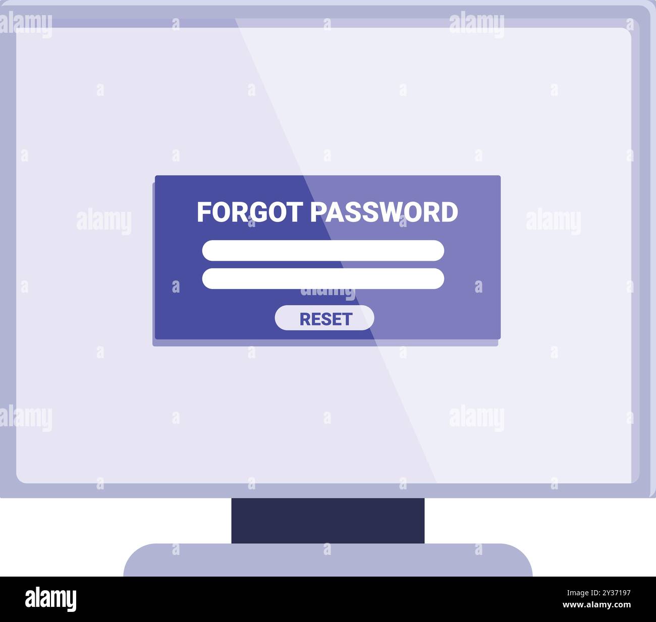 Computer Screen Displaying A Forgot Password Notification Prompting