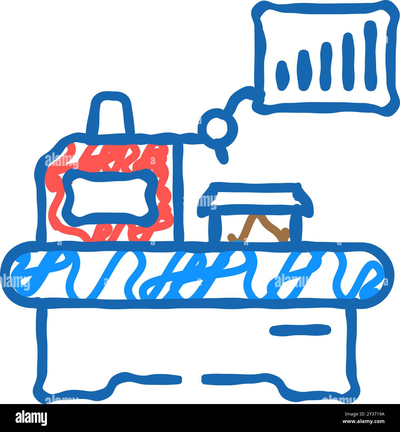 lean manufacturing mechanical engineer icon doodle illustration Stock ...