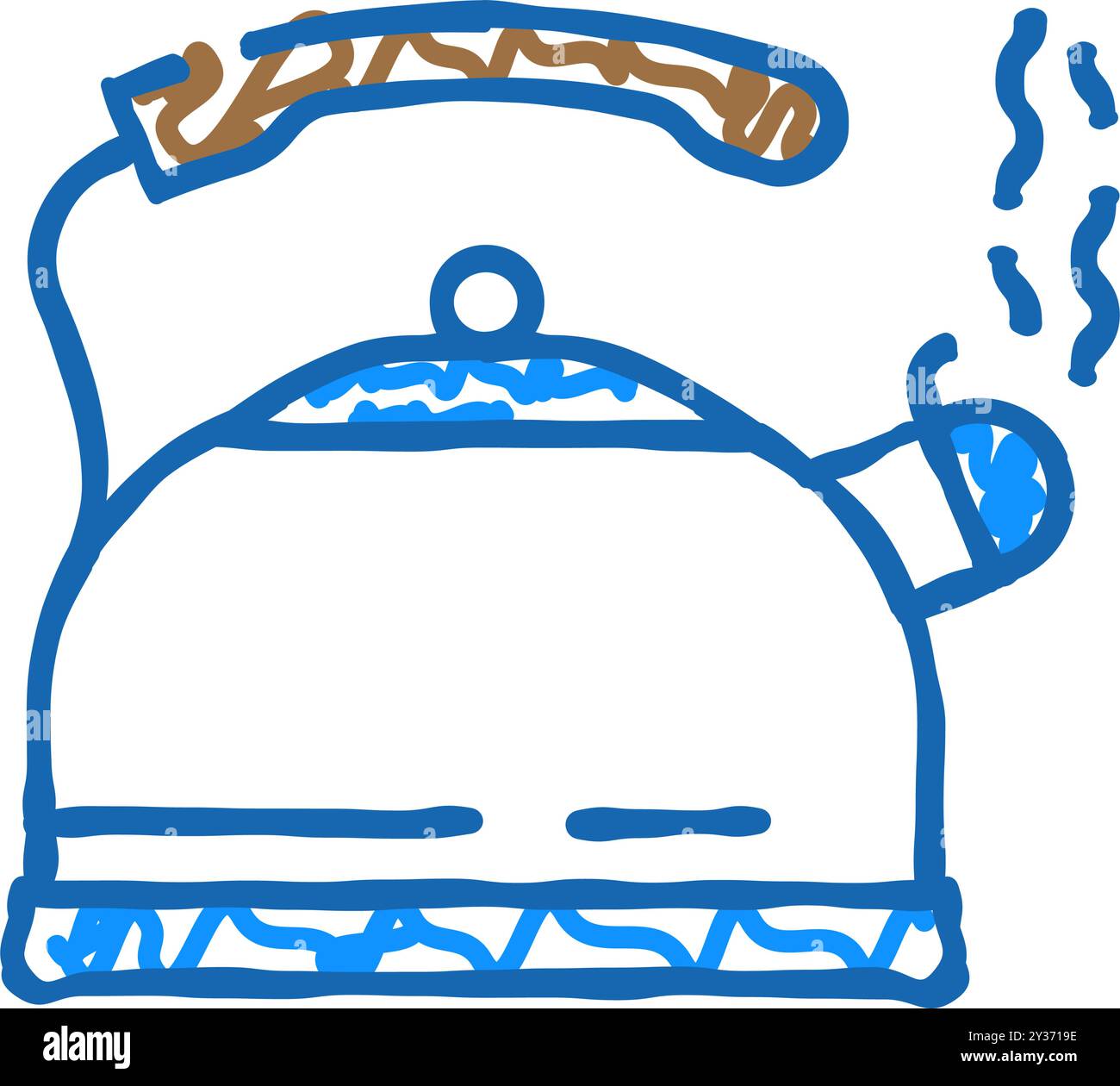 hot tea kettle icon doodle illustration Stock Vector Image & Art - Alamy