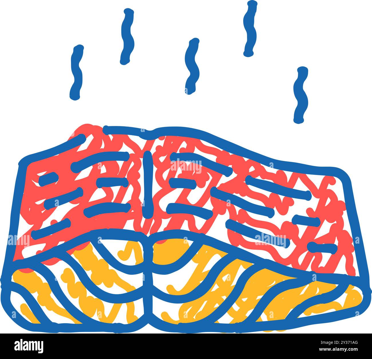 salmon smoked icon doodle illustration Stock Vector Image & Art - Alamy