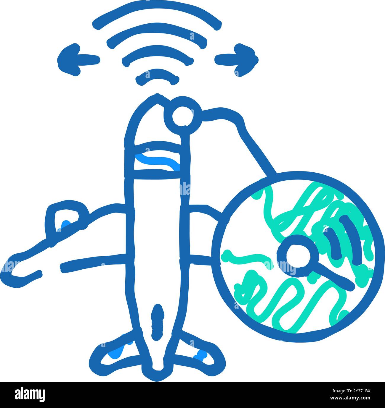 radar calibration aircraft icon doodle illustration Stock Vector Image ...