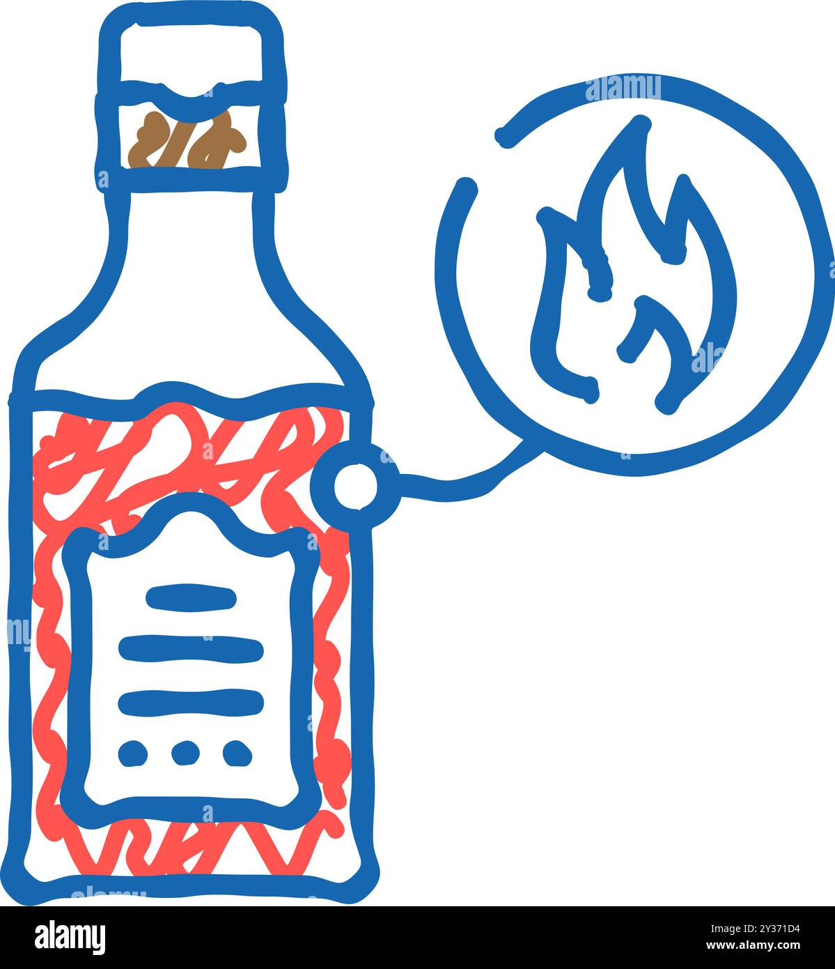hot sauce bottle icon doodle illustration Stock Vector Image & Art - Alamy