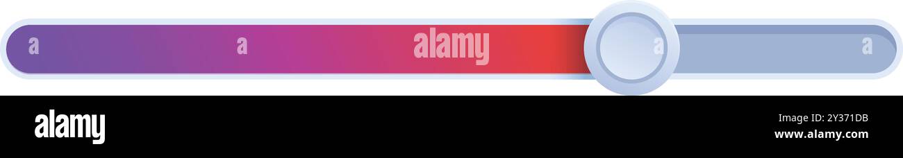Horizontal slider showing progress with gradient from purple to red and ...