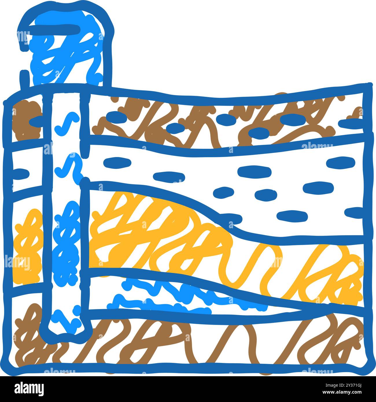 extraction process mining icon doodle illustration Stock Vector Image ...