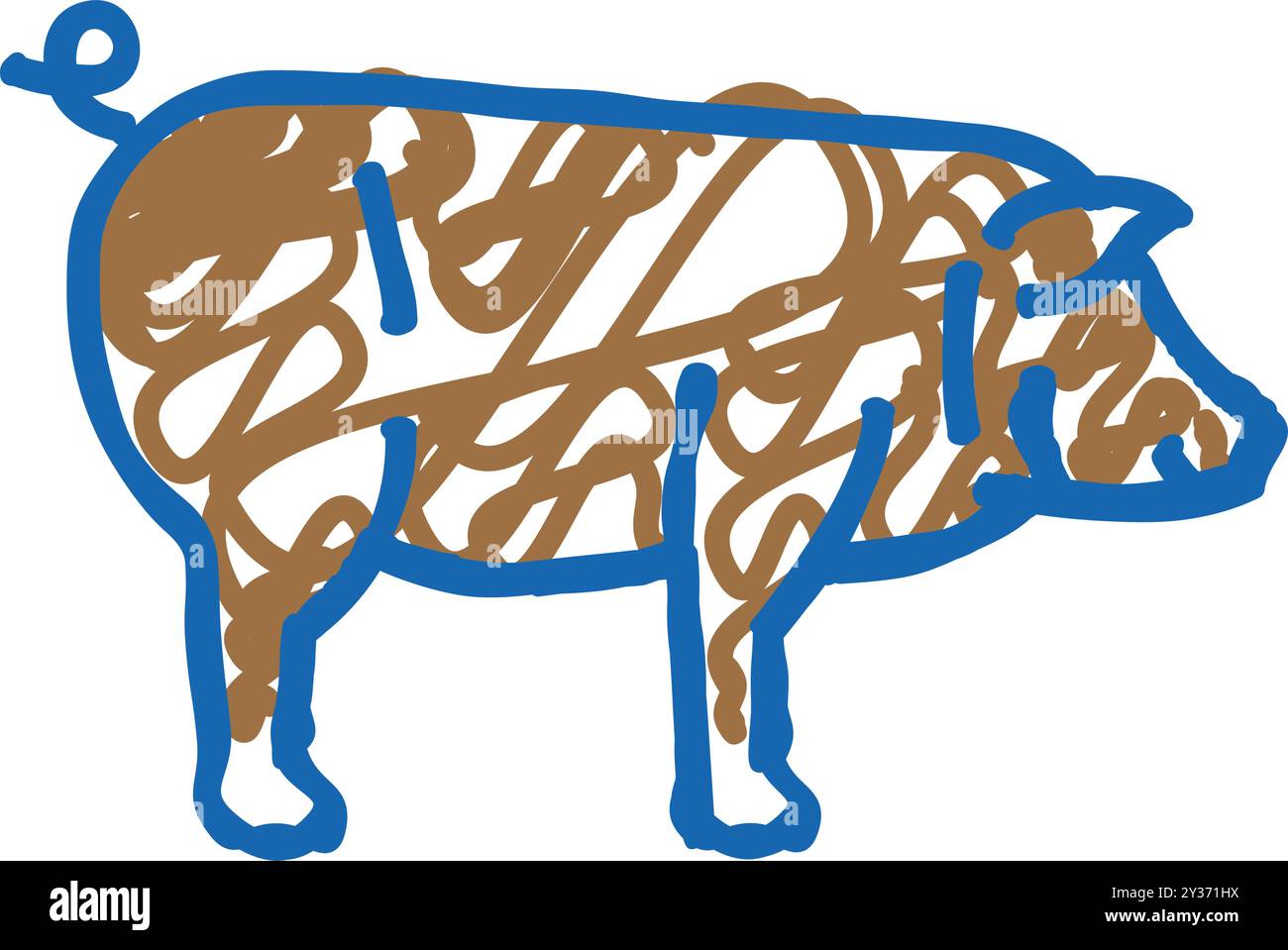 iberico pig breed icon doodle illustration Stock Vector Image & Art - Alamy