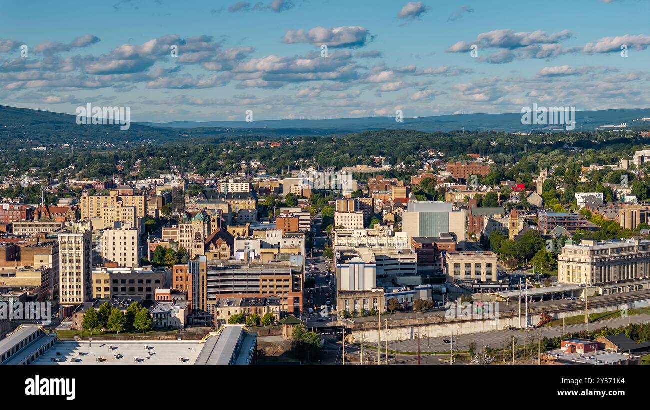 Late summer, early fall aerial, drone, photo of the Scranton ...