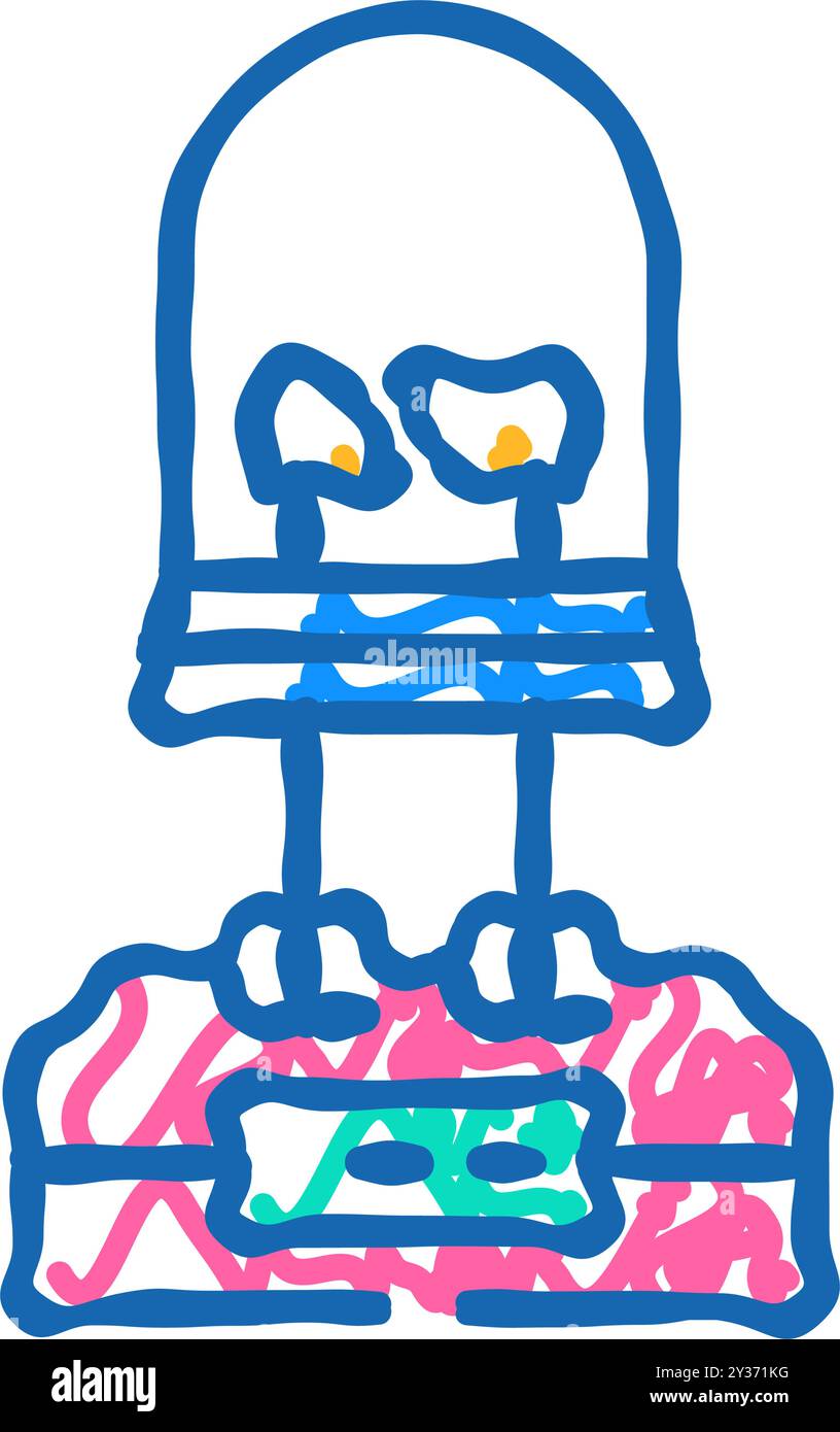 diode testing electronics icon doodle illustration Stock Vector Image ...