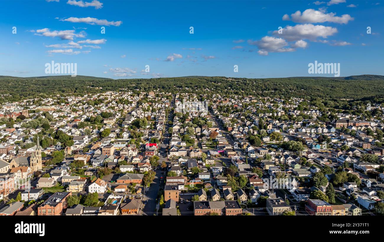 Late summer, early fall aerial, drone, photo of the Scranton ...