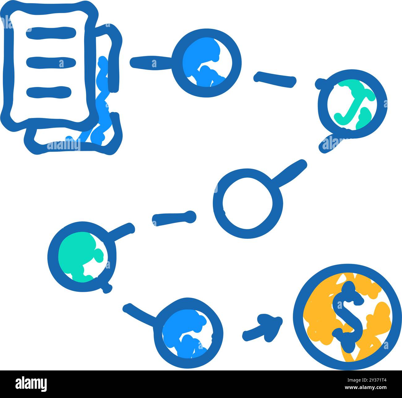 payroll processing icon doodle illustration Stock Vector Image & Art ...