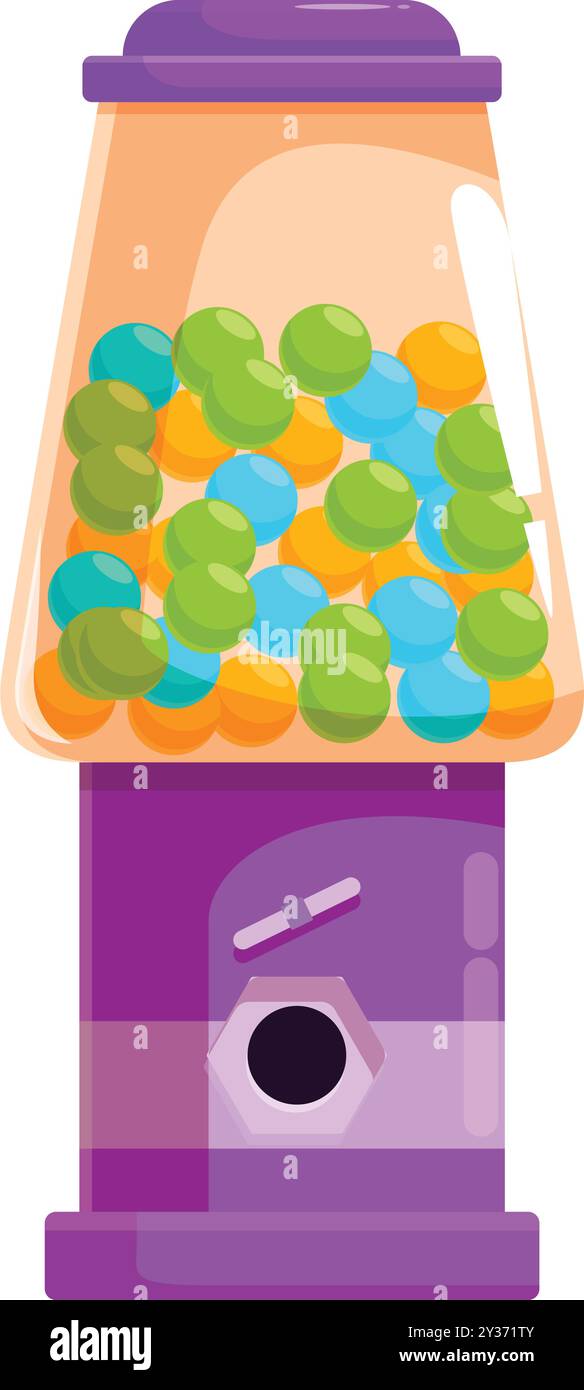 Classic gumball machine filled with colorful candy, bringing back ...
