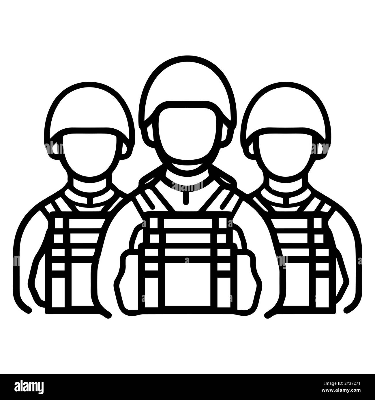 troop icon or modern line symbol. Vector line art and icon design with ...