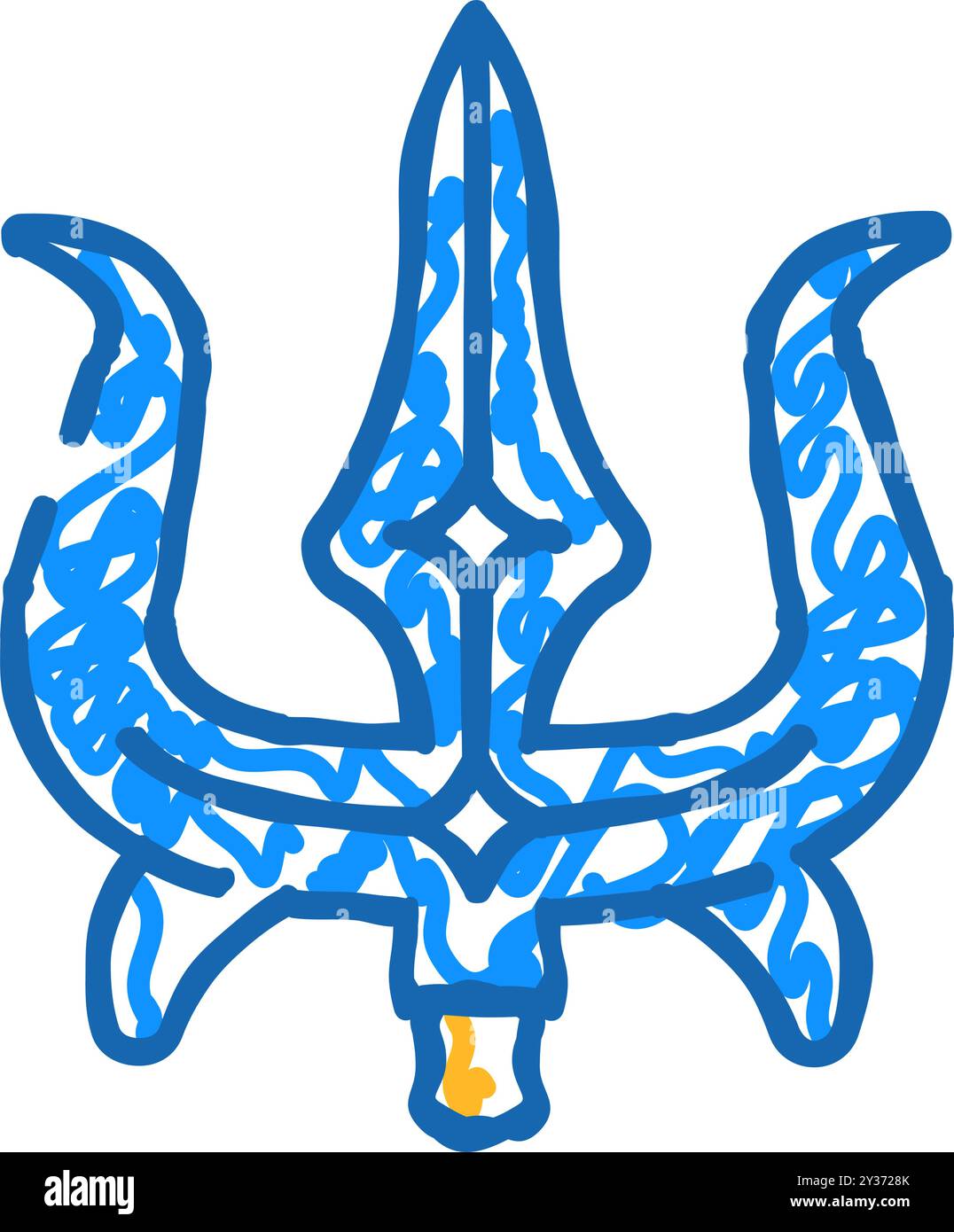 durga trident trishul icon doodle illustration Stock Vector Image & Art ...