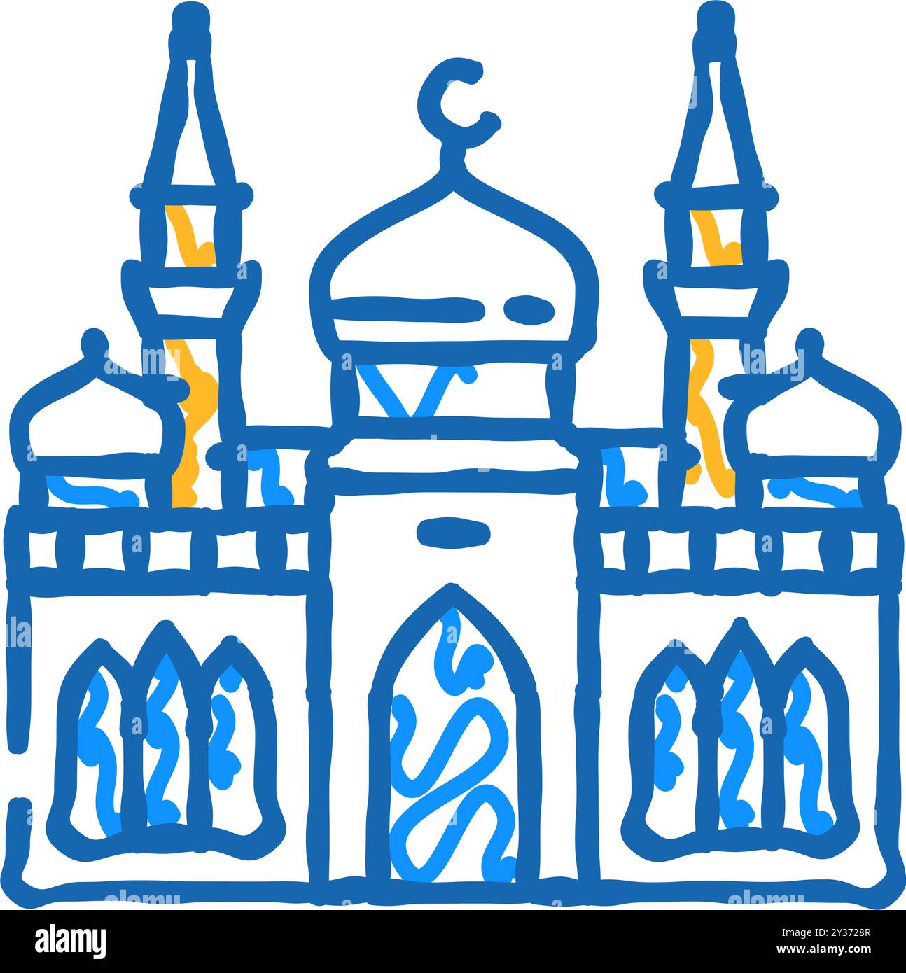 mosque islam muslim icon doodle illustration Stock Vector Image & Art ...