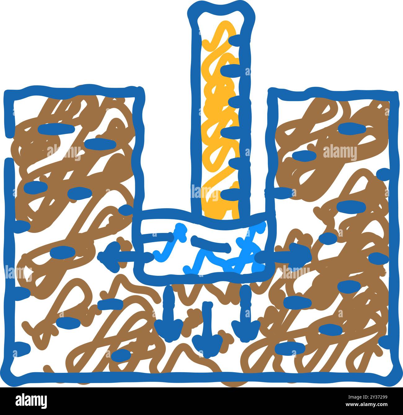 soil percolation hydrogeologist icon doodle illustration Stock Vector ...