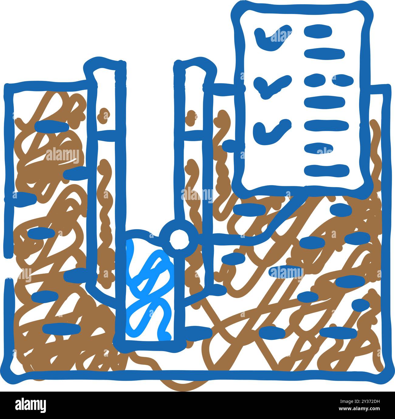 water well testing hydrogeologist icon doodle illustration Stock Vector ...