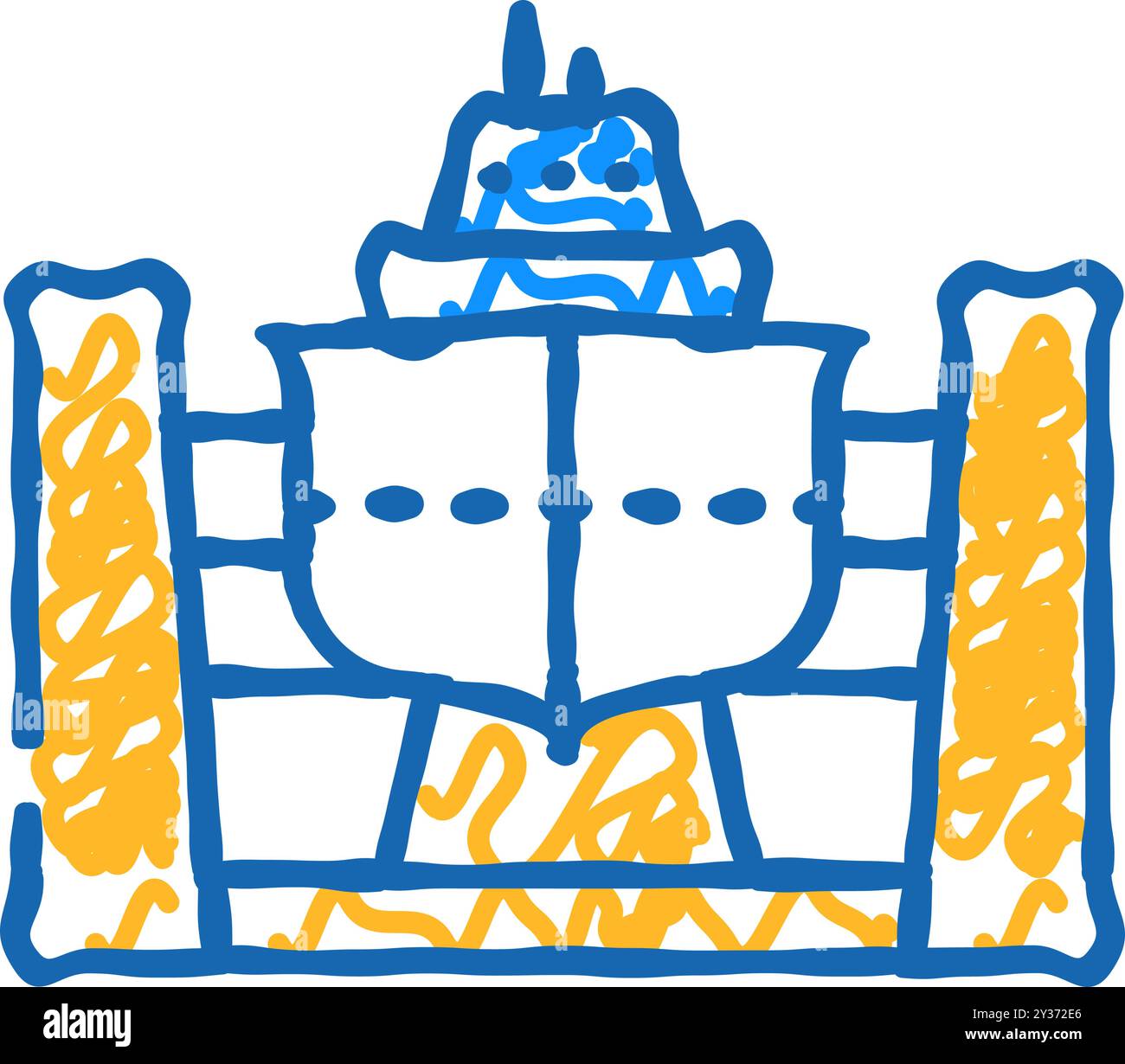 shipyard manufacturing process icon doodle illustration Stock Vector ...