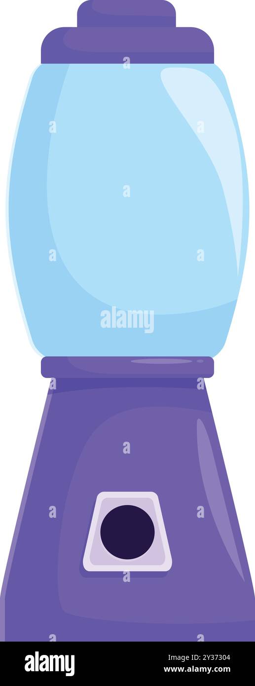 Cartoon style illustration of an empty gumball machine waiting to be ...