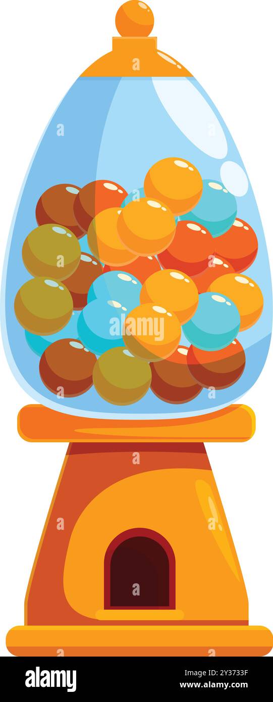 Classic gumball machine filled with colorful candy, bringing back ...