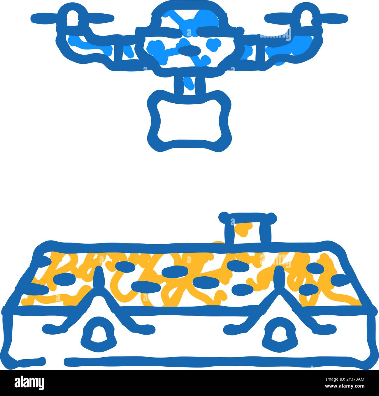 roof inspection drone icon doodle illustration Stock Vector Image & Art ...